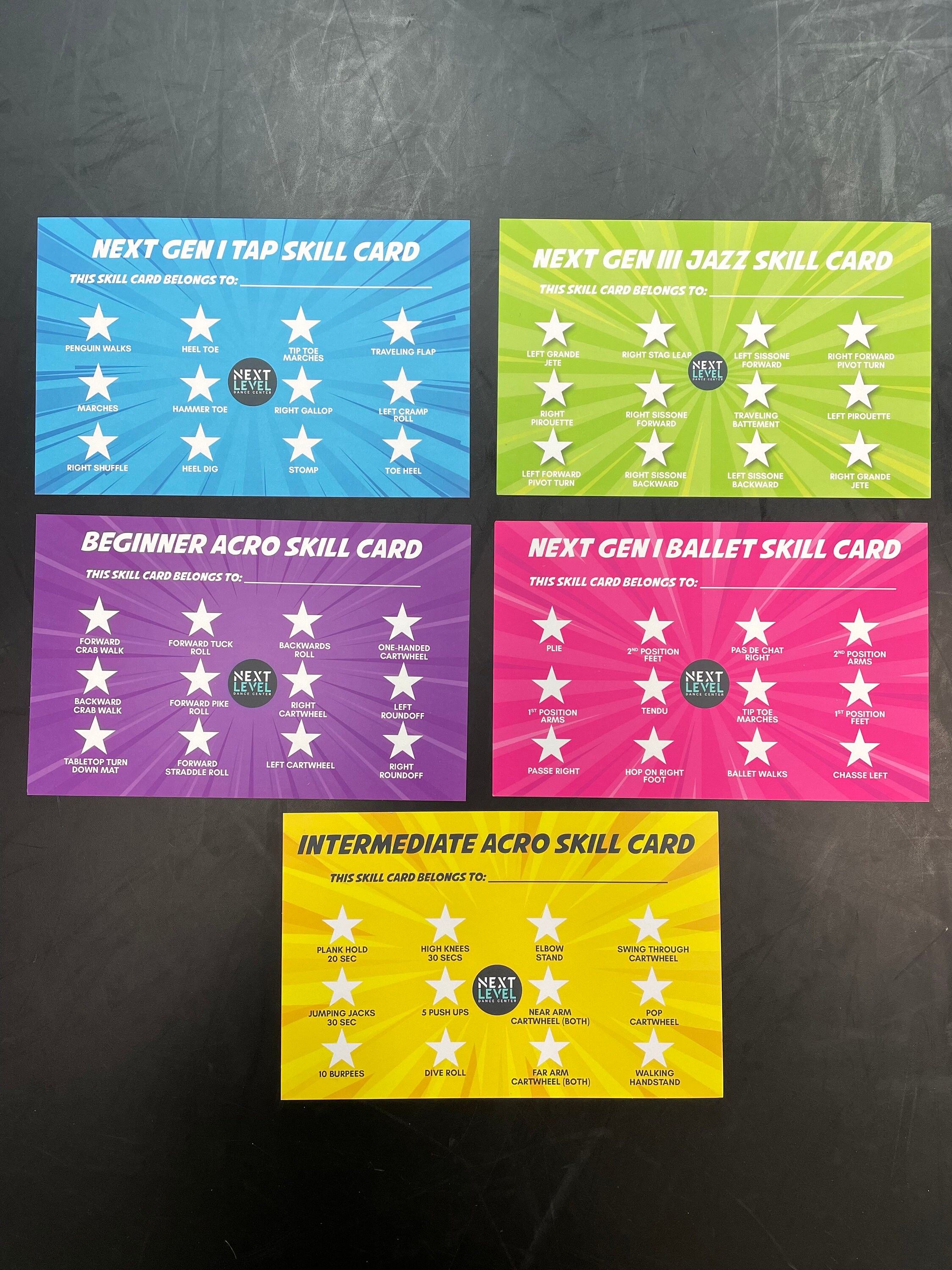 Customizable Jazz, Ballet, Tap, Acro Dance Skill Card, Digital Canva ...