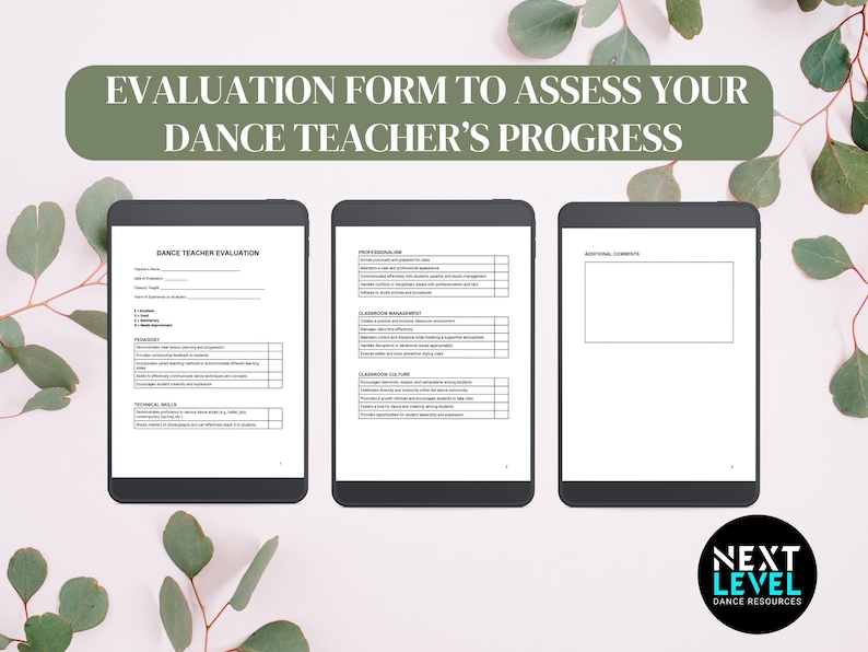 DANCE STUDIO OWNERS! Dance Teacher Evaluation - Google Doc Template ...