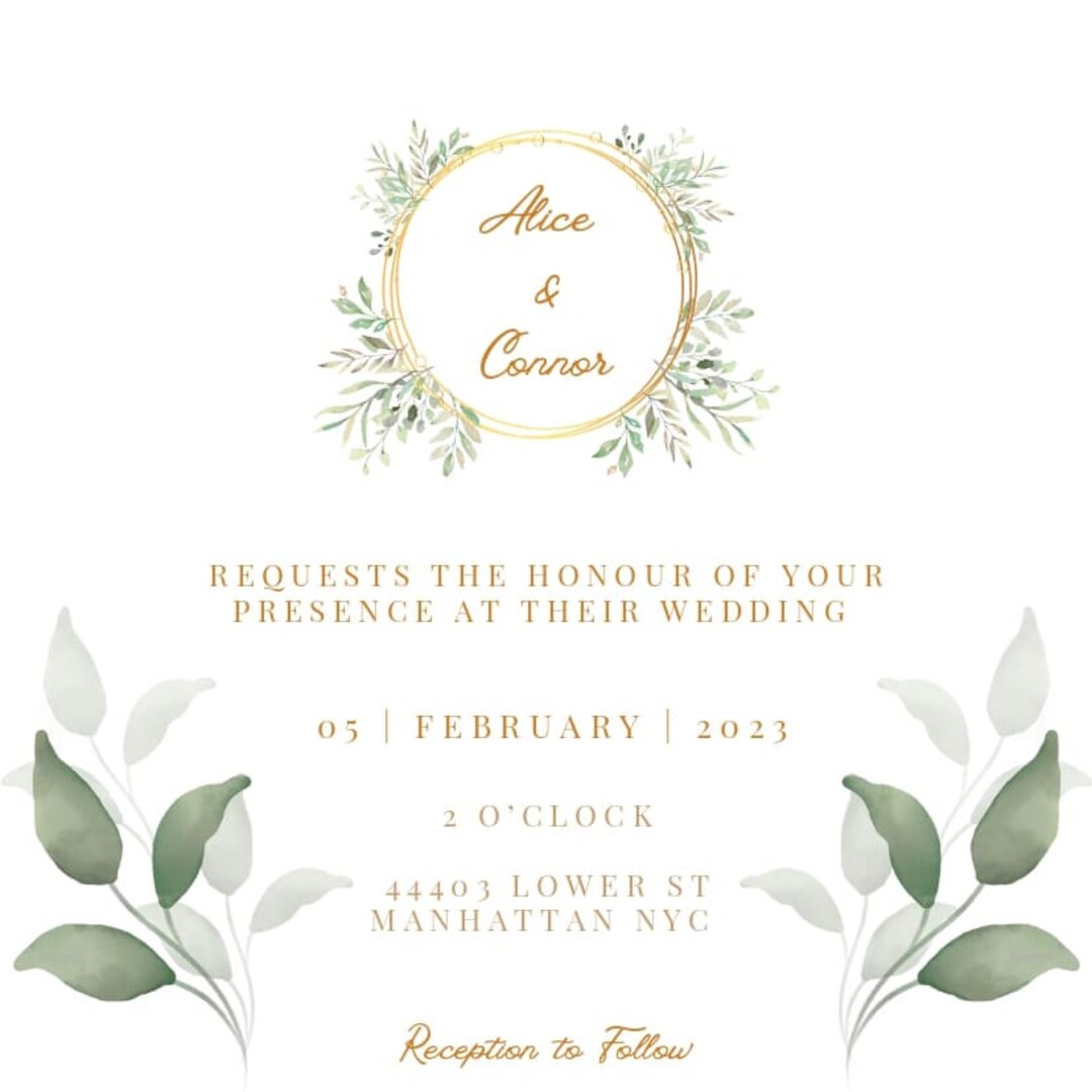 Simple Wedding Invitation (printable Template) - Etsy