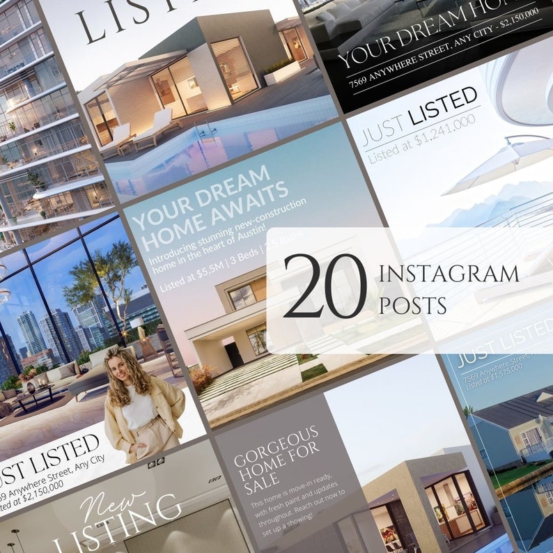 20 Just Listed Social Media Posts Templates | Just Listed Templates ...