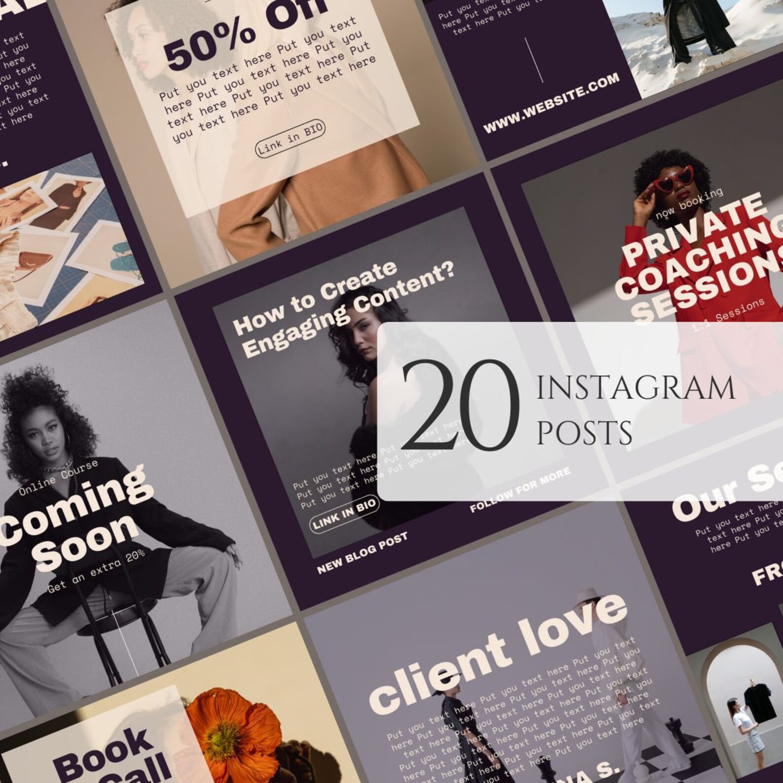 Minimal & Modern Instagram Templates⎟social Media Templates⎟small ...