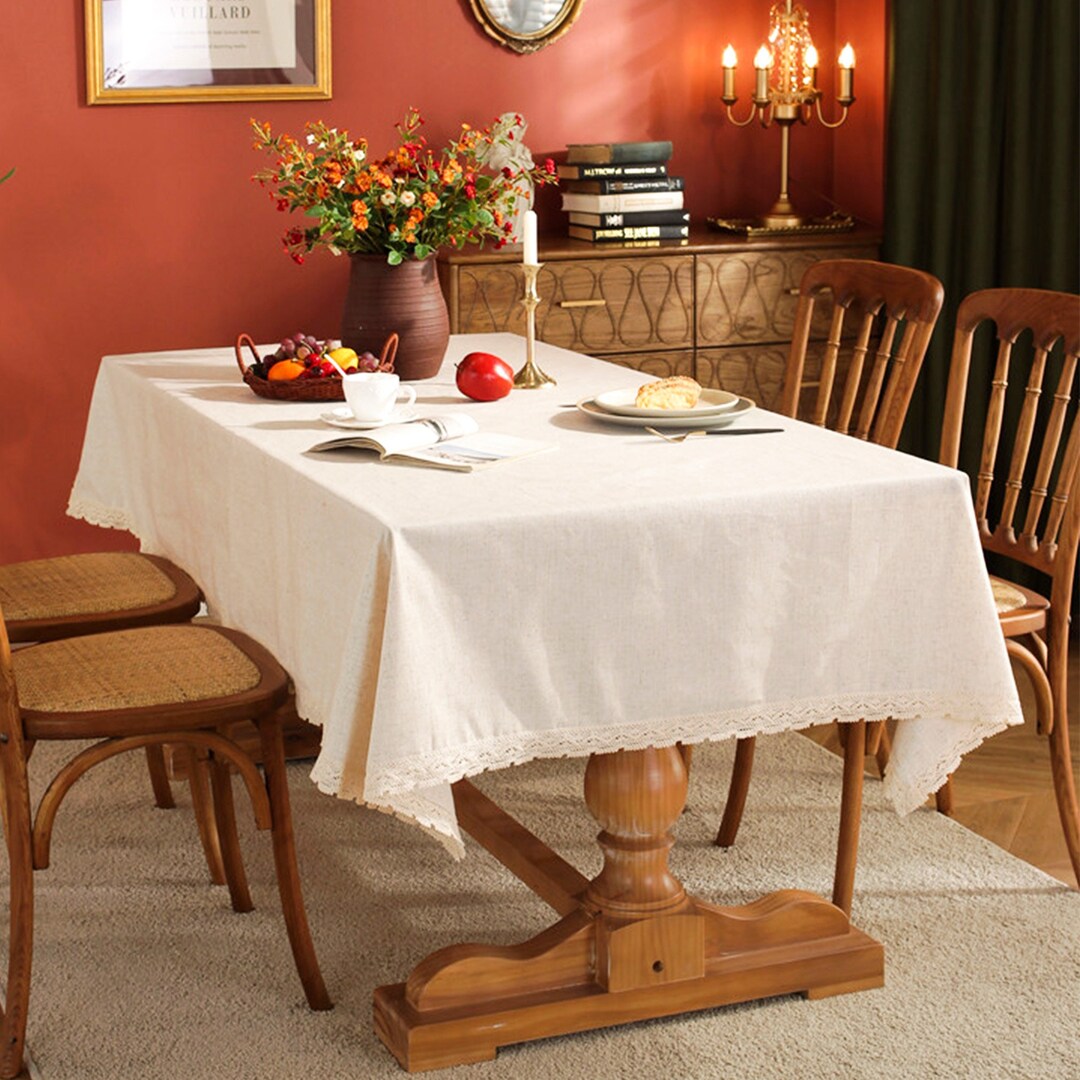 Crochet Tablecloths, Rustic Table Linen, Bohemia Table Cloth ...