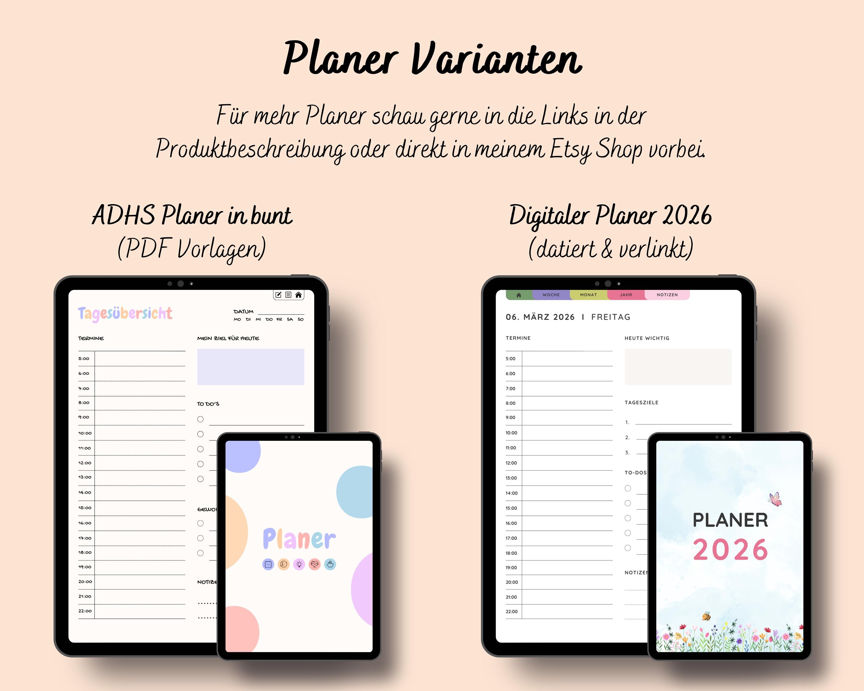 ADHD Planner German PDF Templates for Printing A4 ADHD Planner Adults ...