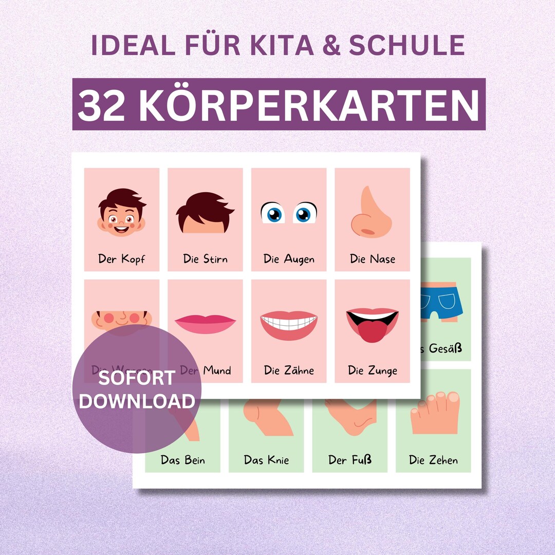 Wunderbar Bildkarten Körperteile Zum Ausdrucken Fotos