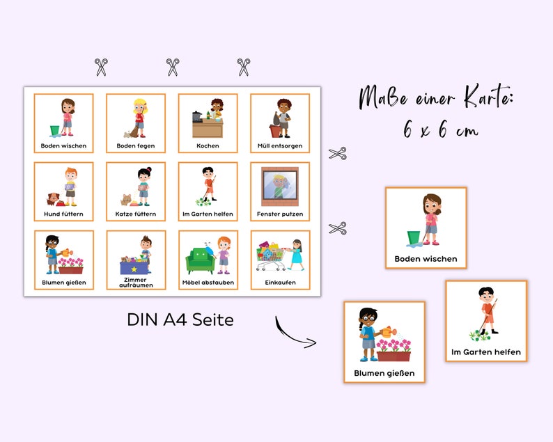Routinekarten Kinder, Tagesplan für Kinder, Montessori Wochenplan ...