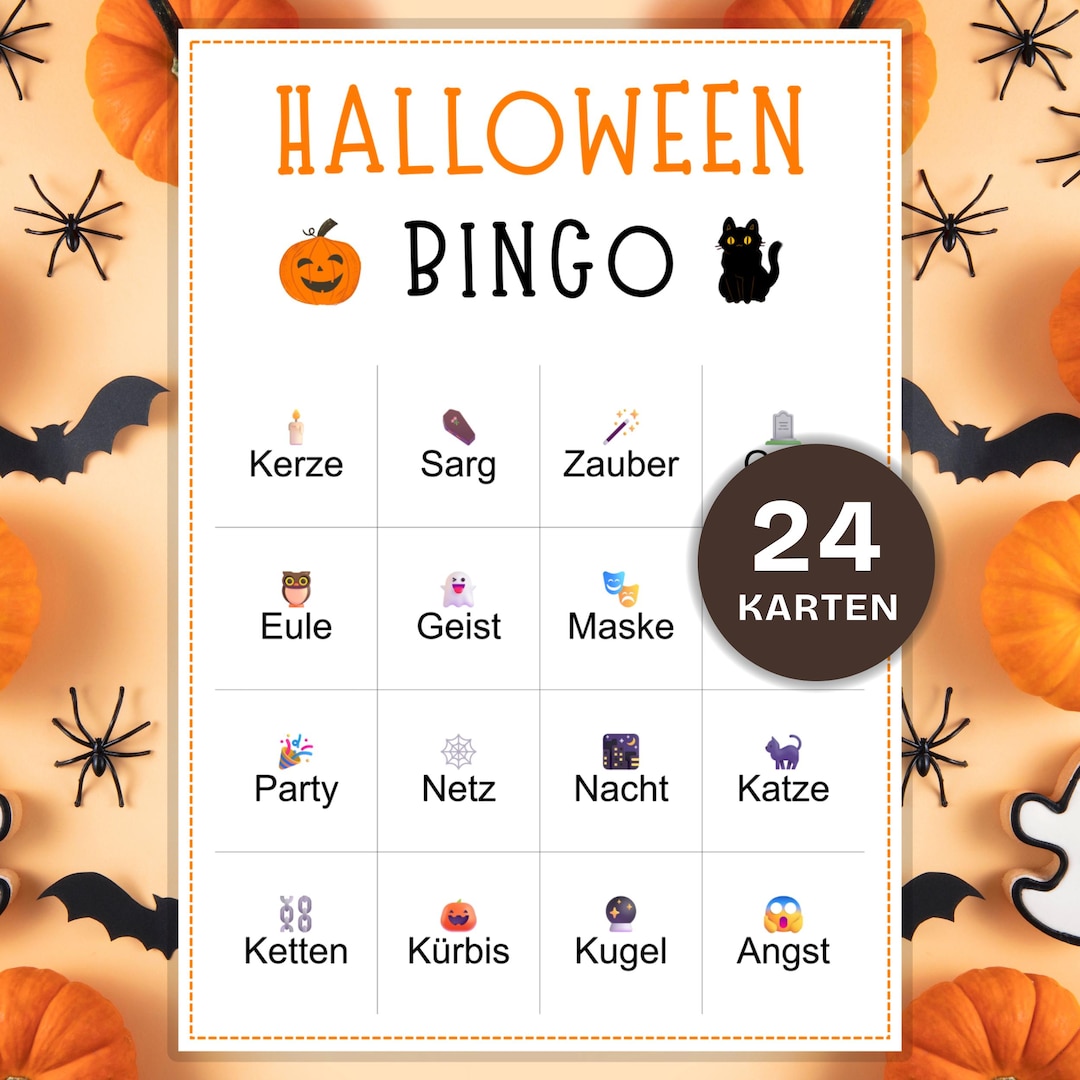 Halloween Bingo for Kids | Printable Party Game | Fun Halloween Game ...