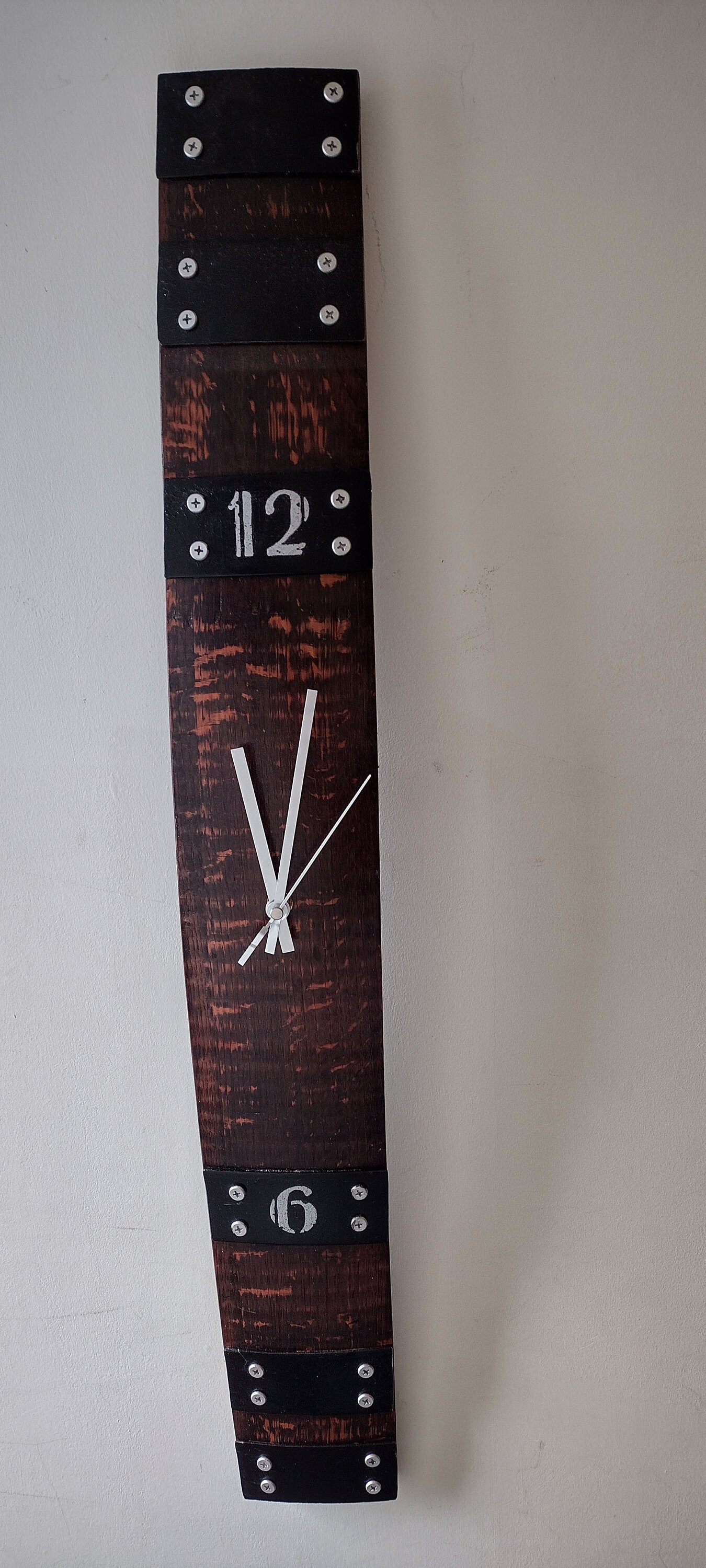 Single Oak Whiskey Barrel Stave Clock - Etsy