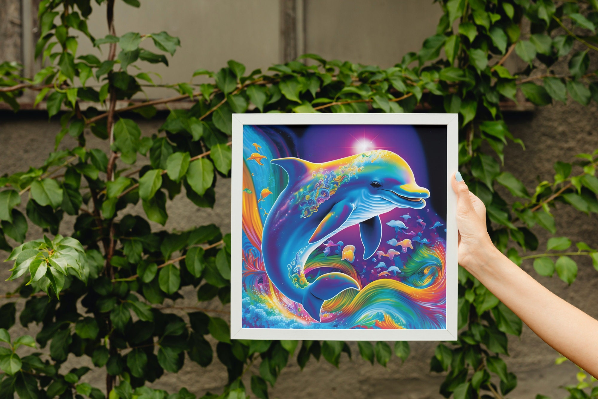 90s Girl Aesthetics Dolphin Retro Popart Style Art Print - Etsy