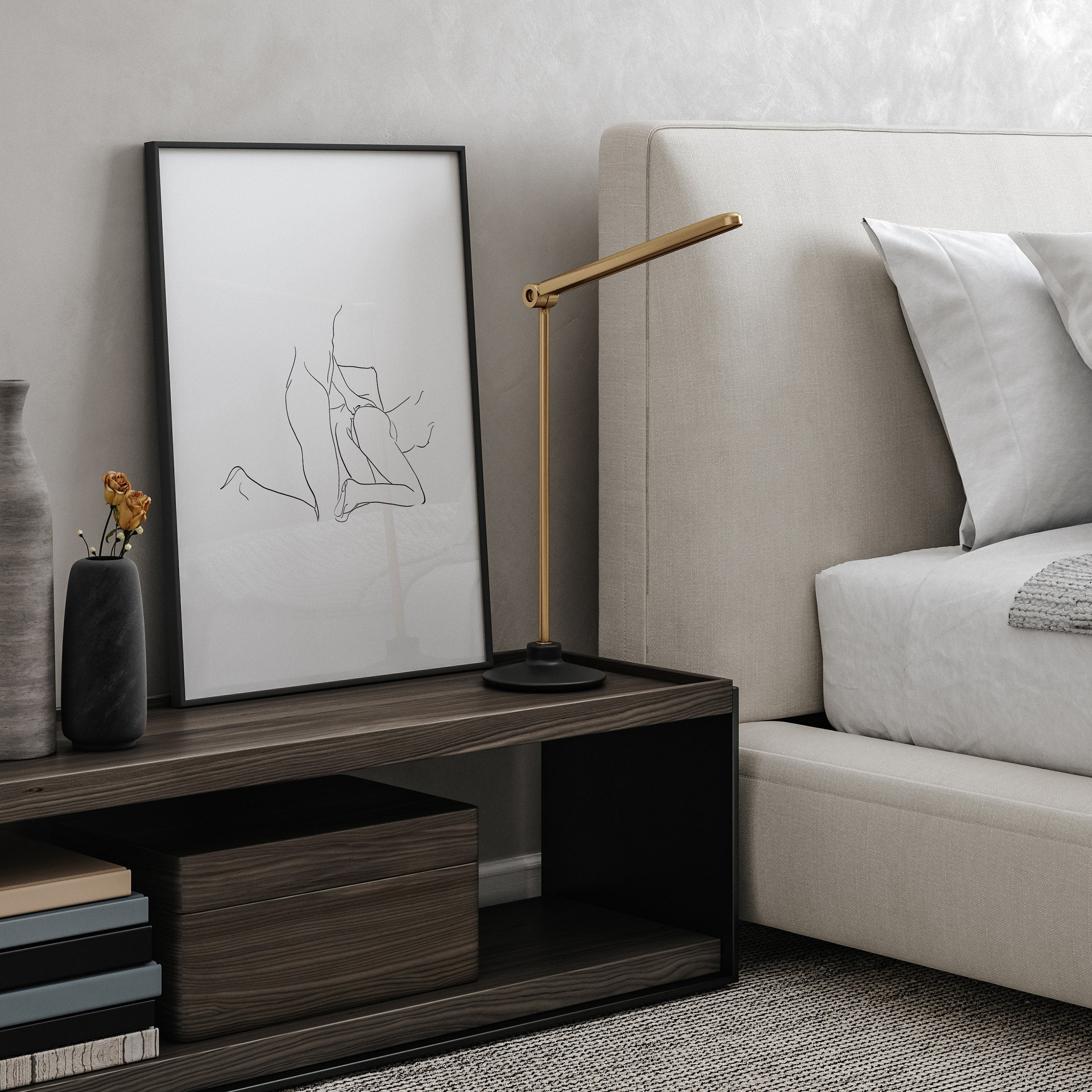 Erotic Naked Couple Sensual Art, Kinky Nude Butt Spanking Poster ...