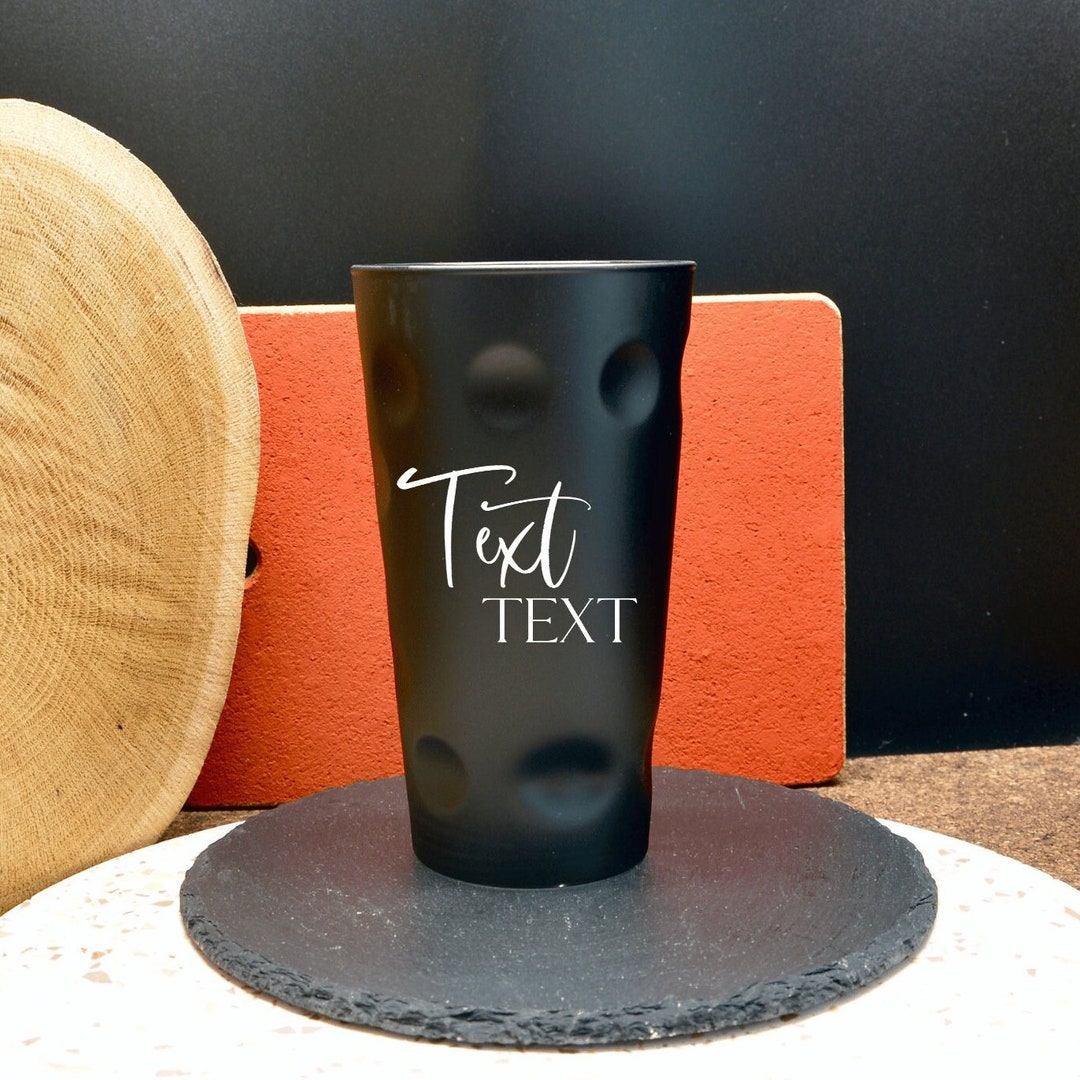 Matt Dubbe Glass 0.5 L With Individual Text Hand-engraved and ...