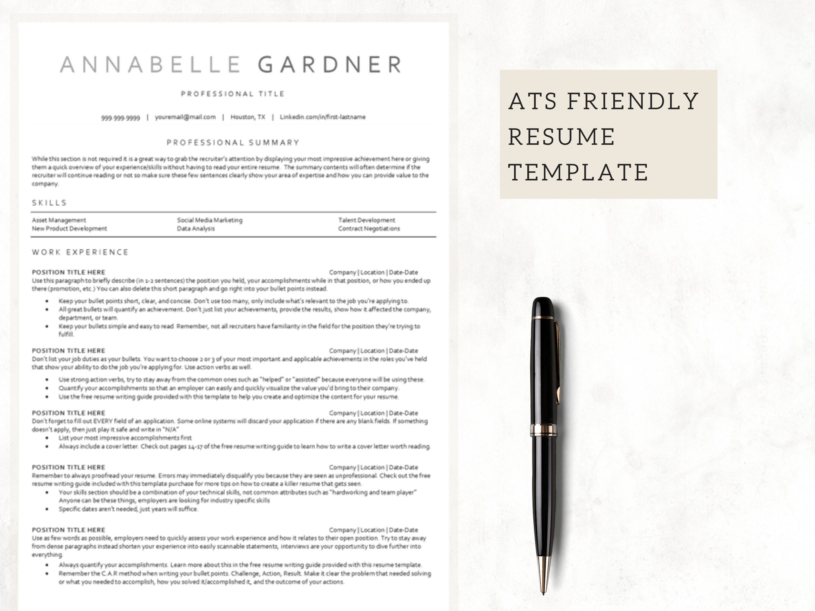 Resume, Modern Resume, Professional Resume, Resume Templates, CV ...