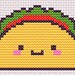 Timmy the Taco PDF Mini Cross Stitch Pattern 14ct - Etsy