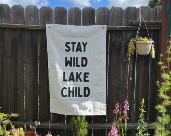 Large Pray for Surf Canvas Wall Flag Wall Art for Nursery Modern Kids ...