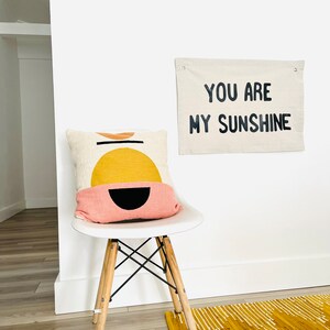 You Are My Sunshine Banner Canvas Wall Flag Wall Art for Nursery Modern ...