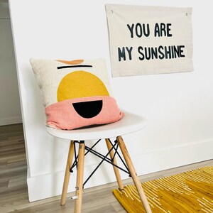You Are My Sunshine Banner Canvas Wall Flag Wall Art for Nursery Modern ...