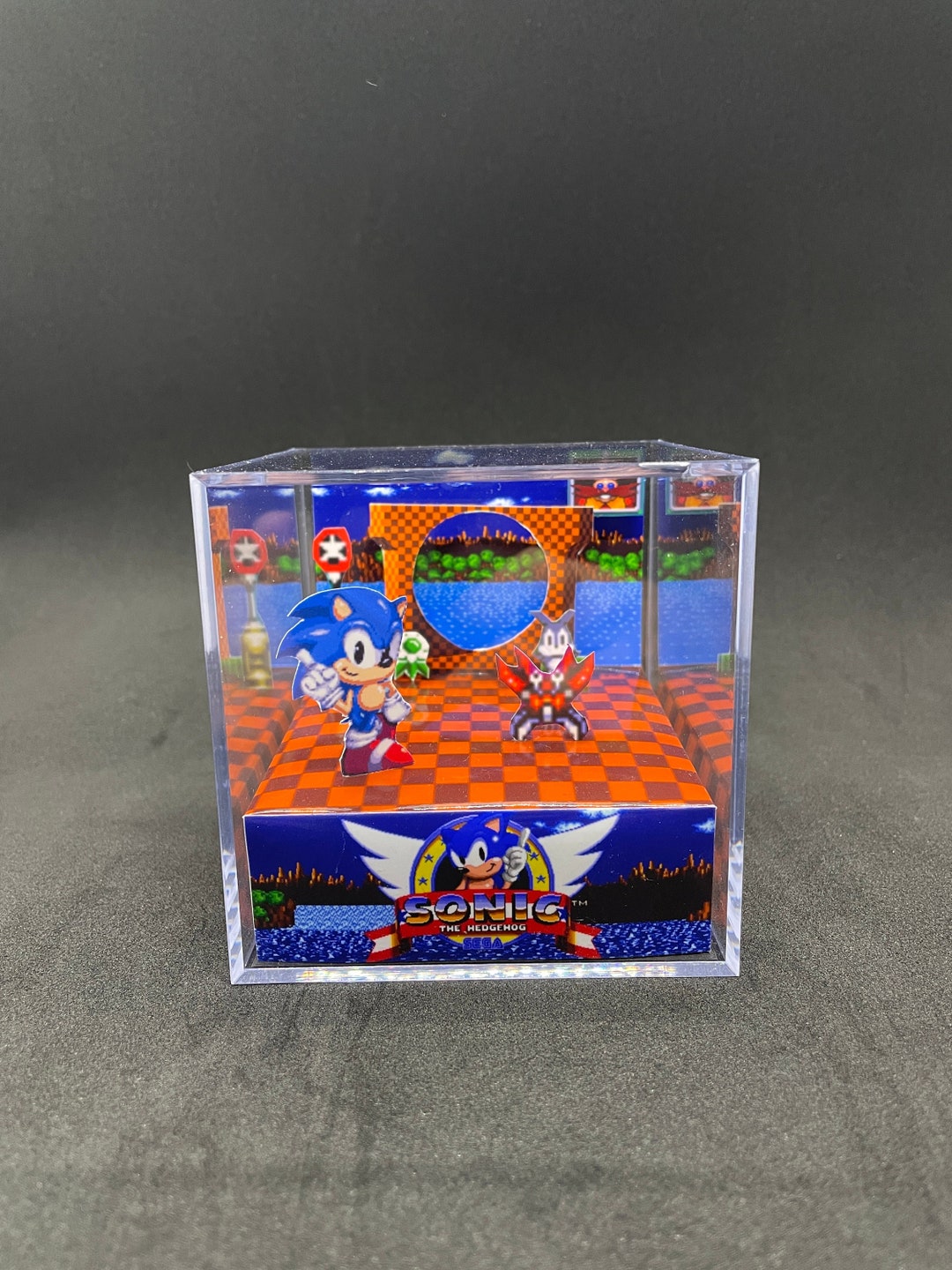 Diorama Cube Sonic the Hedgehog Beautiful Decoration for - Etsy Canada