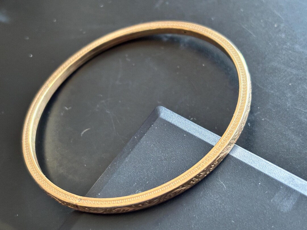 9ct Rolled Gold Upper Arm Vintage Slave Bangle - Etsy