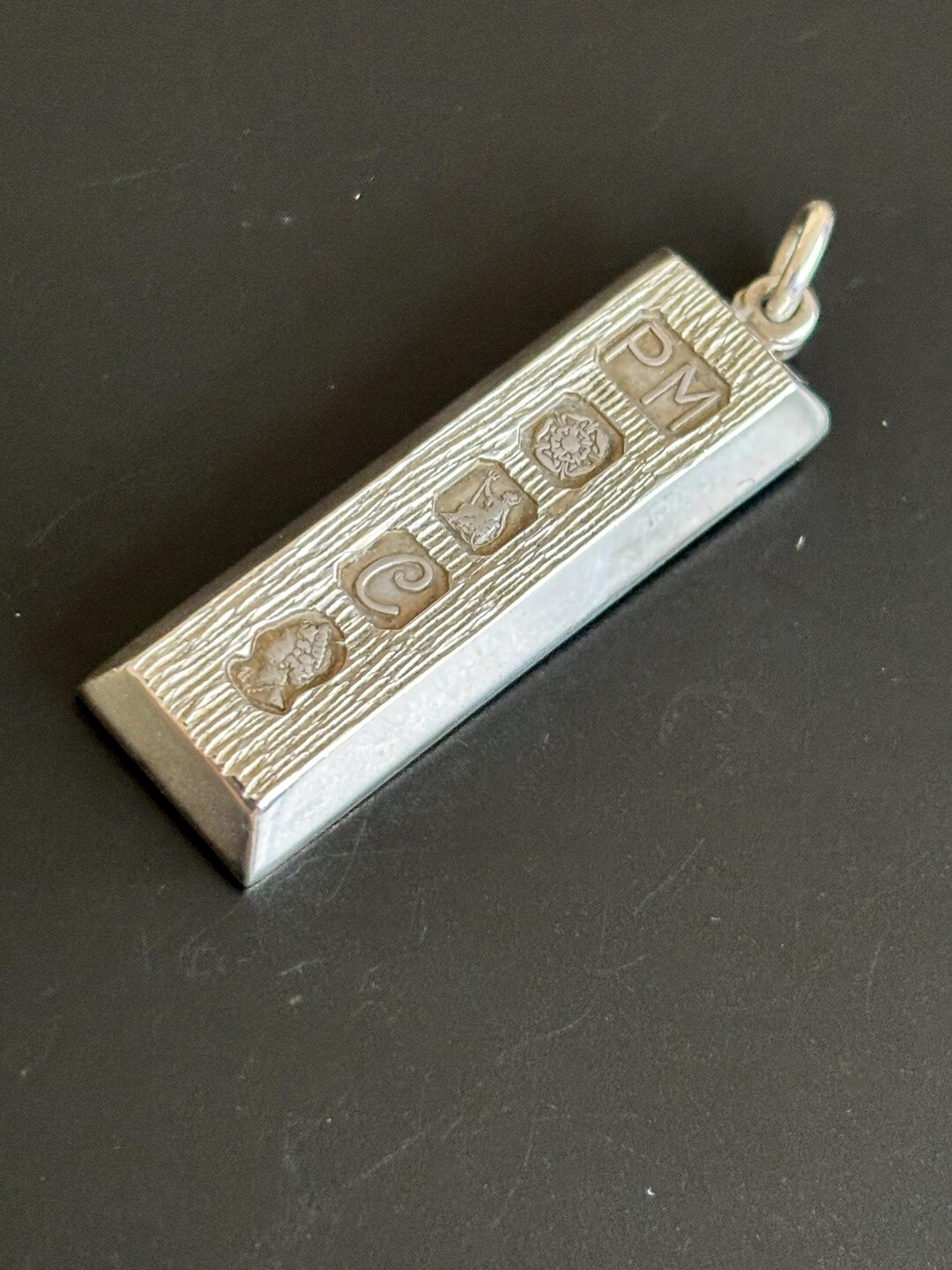 1oz Solid Silver Ingot Vintage Pendant - Etsy