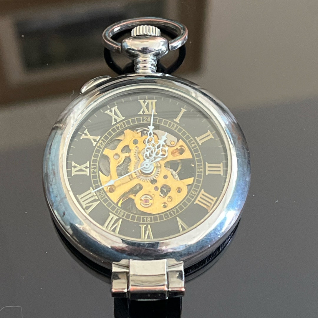Vintage Mechanical Wind up Pocket Watch - Etsy