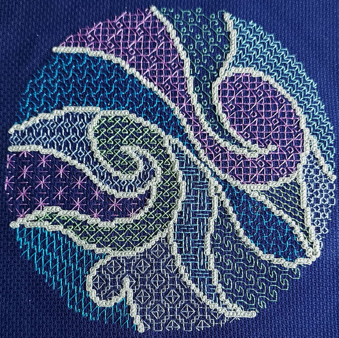 Cool Tone Blackwork Sampler - Cross Stitch Pattern - Etsy