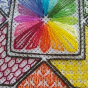 Geometric Rainbow Blackwork Sampler - Cross Stitch Pattern - Etsy