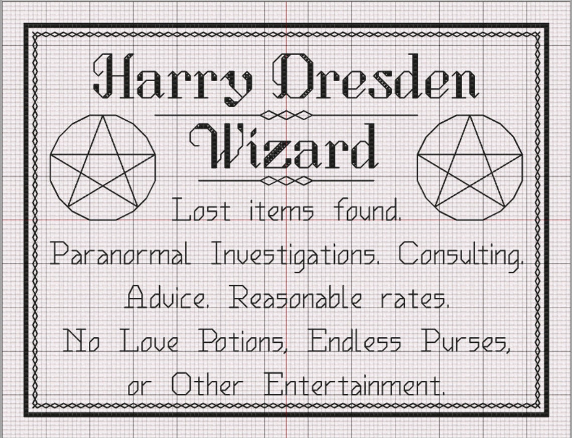 Harry Dresden - Wizard - PDF Cross Stitch Pattern - Etsy