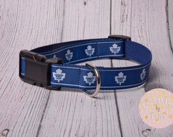 Toronto Maple Leafs Cat or Small Dog Collar With Option of Blue or Pink ...
