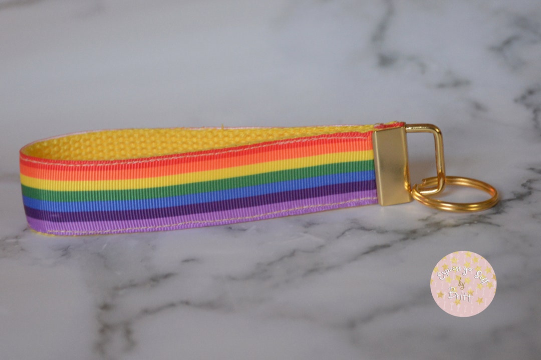 Rainbow Key Fob Key Chain Pride - Etsy