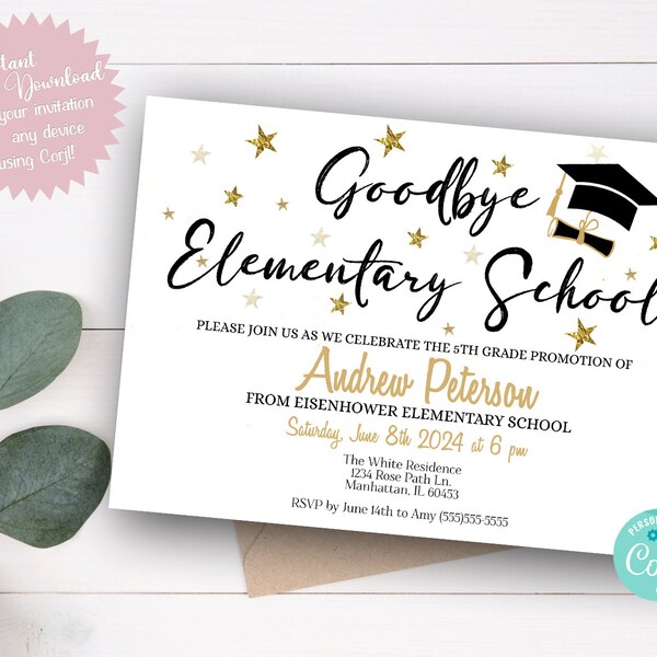 Grade School Graduation Invitation - Etsy