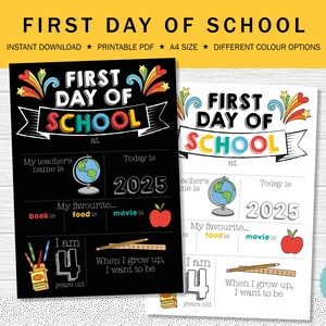 First Day of School Printable, Starting Kindy Printable, First Day of ...