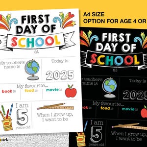 First Day of School Printable, Starting Kindy Printable, First Day of ...