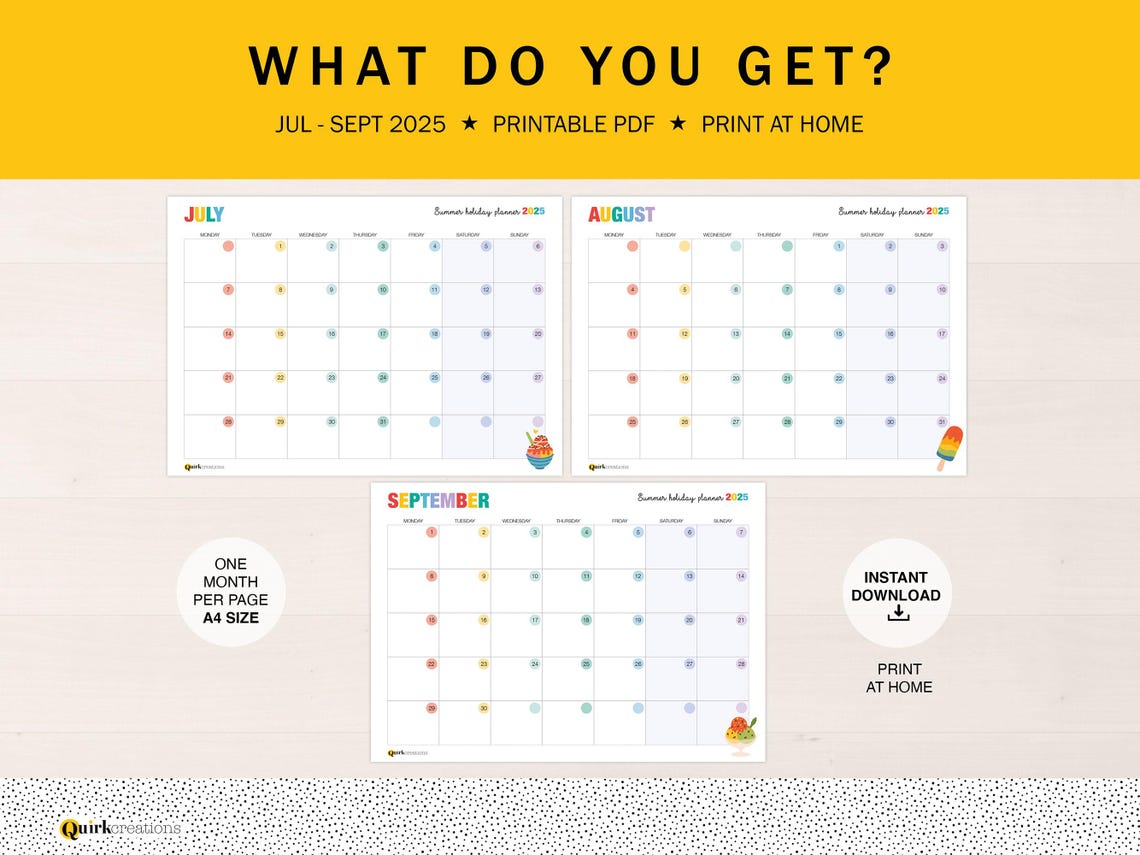 Kids Summer Planner 2025, Summer Holiday Planner Printable, School ...