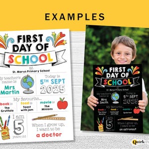 First Day of School Printable, Starting Kindy Printable, First Day of ...