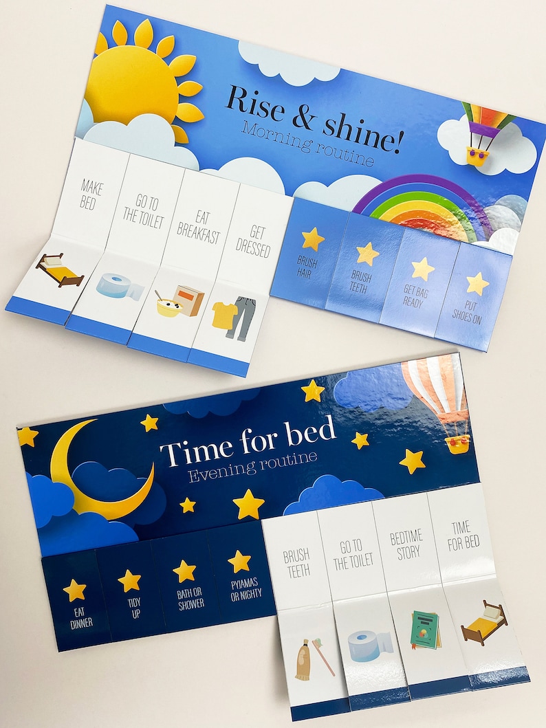 Kids Morning Routine Chart, Kids Daily Planner, Morning Responsibility ...