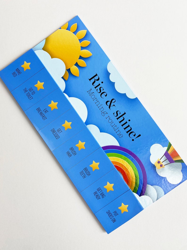 Kids Morning Routine Chart, Kids Daily Planner, Morning Responsibility ...