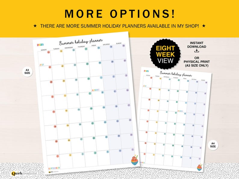 Kids Summer Planner 2025, Summer Holiday Planner Printable, School ...