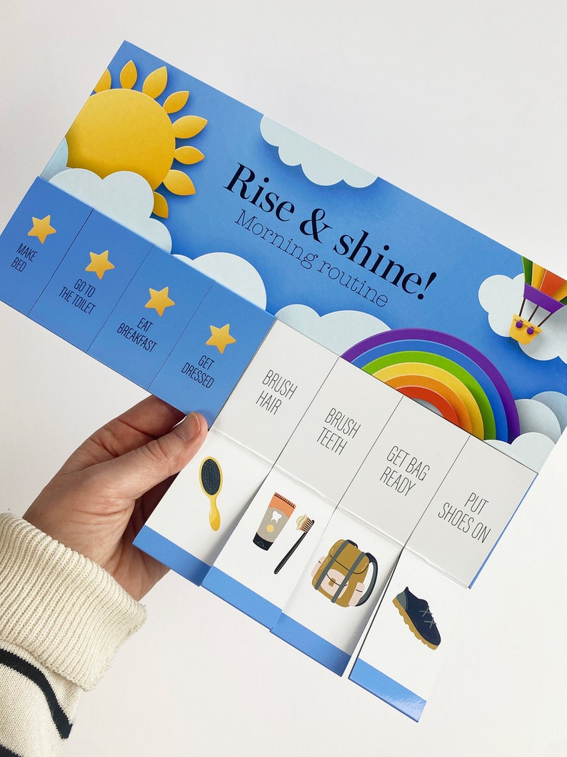 Kids Morning Routine Chart, Kids Daily Planner, Morning Responsibility ...