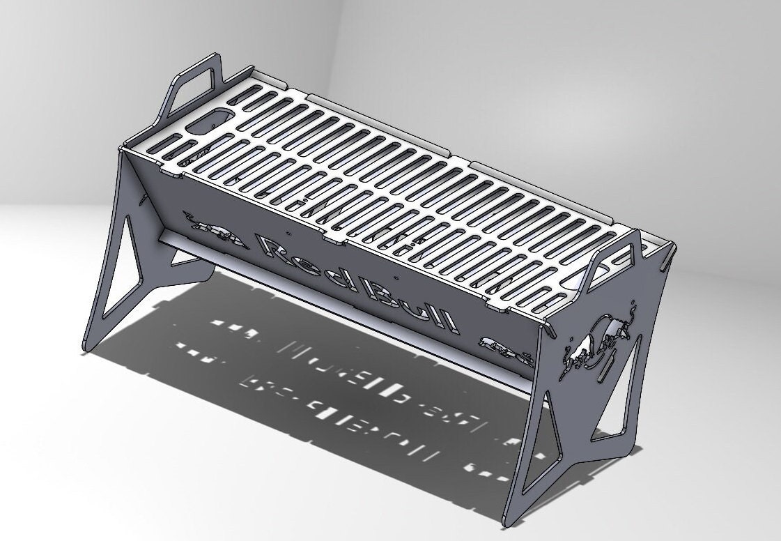 Portable Red Bull Fire Pit Dxf for Laser Cut - Etsy