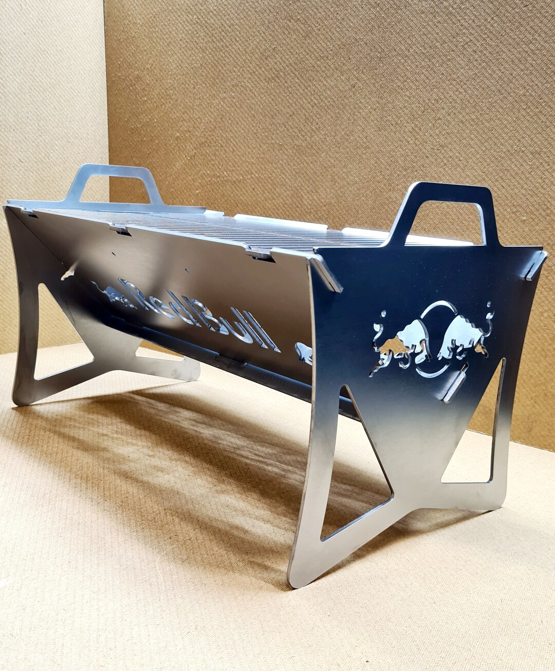 Portable Red Bull Fire Pit Dxf for Laser Cut - Etsy