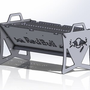 Portable Red Bull Fire Pit Dxf for Laser Cut - Etsy