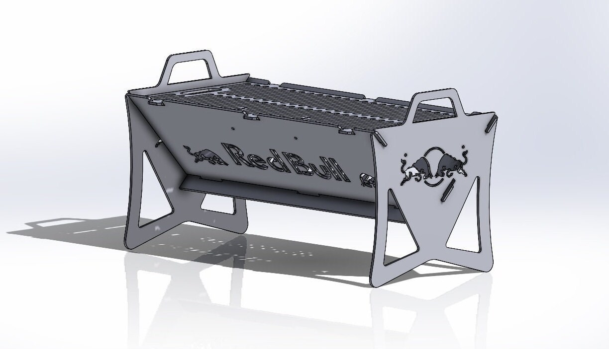 Portable Red Bull Fire Pit Dxf for Laser Cut - Etsy