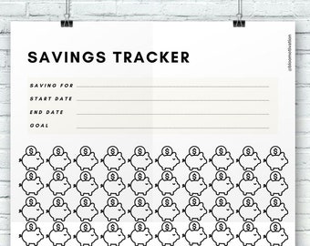 1OK Savings Goal Tracker Printable Money Saving Log - Etsy