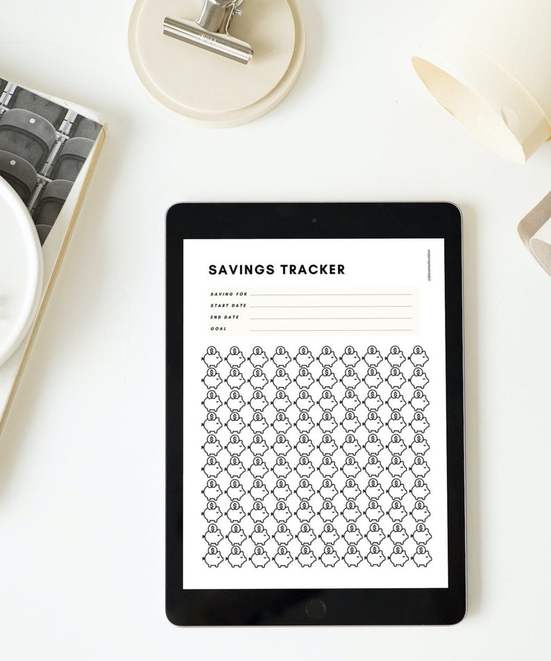 Savings Tracker Printable, Money Saving Challenge, Finance Tracker ...