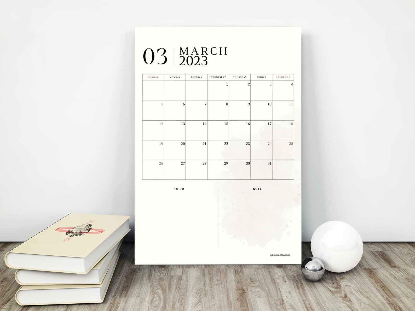 2023 Calendar Printable, Digital Monthly Planner, Minimalist Calendar ...