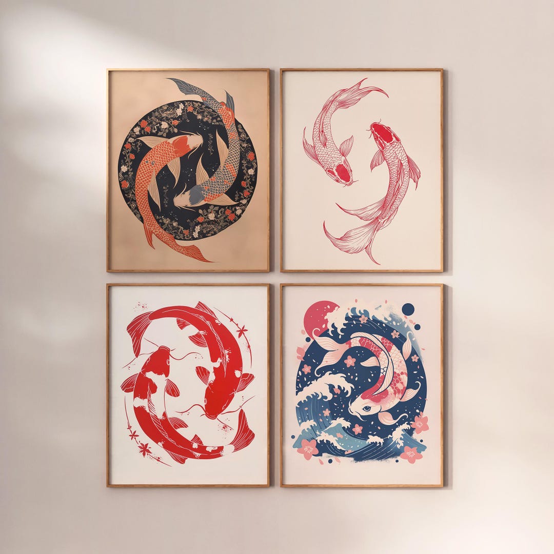 Lot of Japanese Koi Carp Posters, Poster Print, Japan, Tokyo, Japanese ...