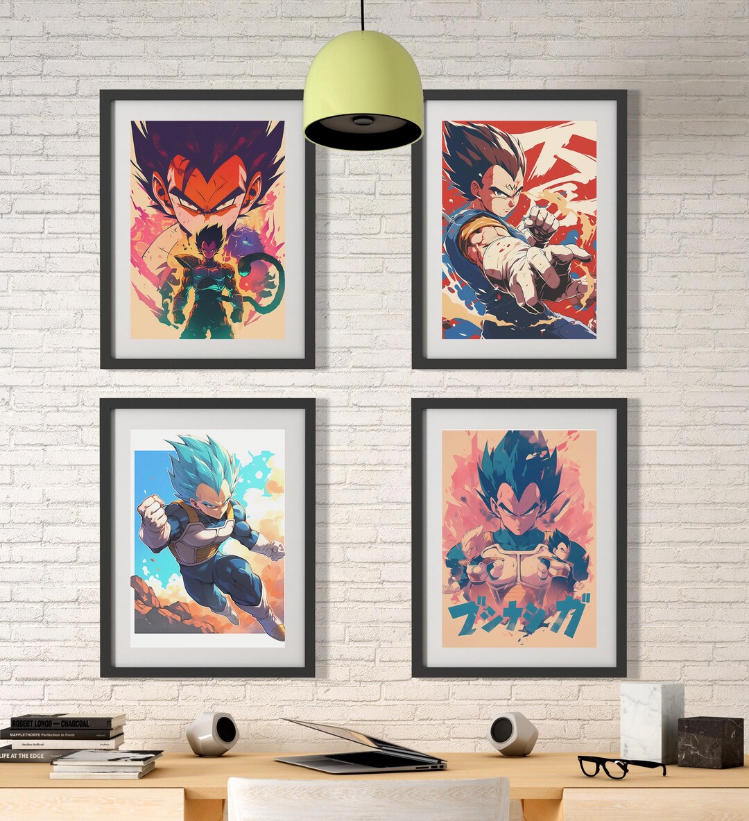 Vegeta 4 Posters on the Theme of the Famous Character From the Dragon ...
