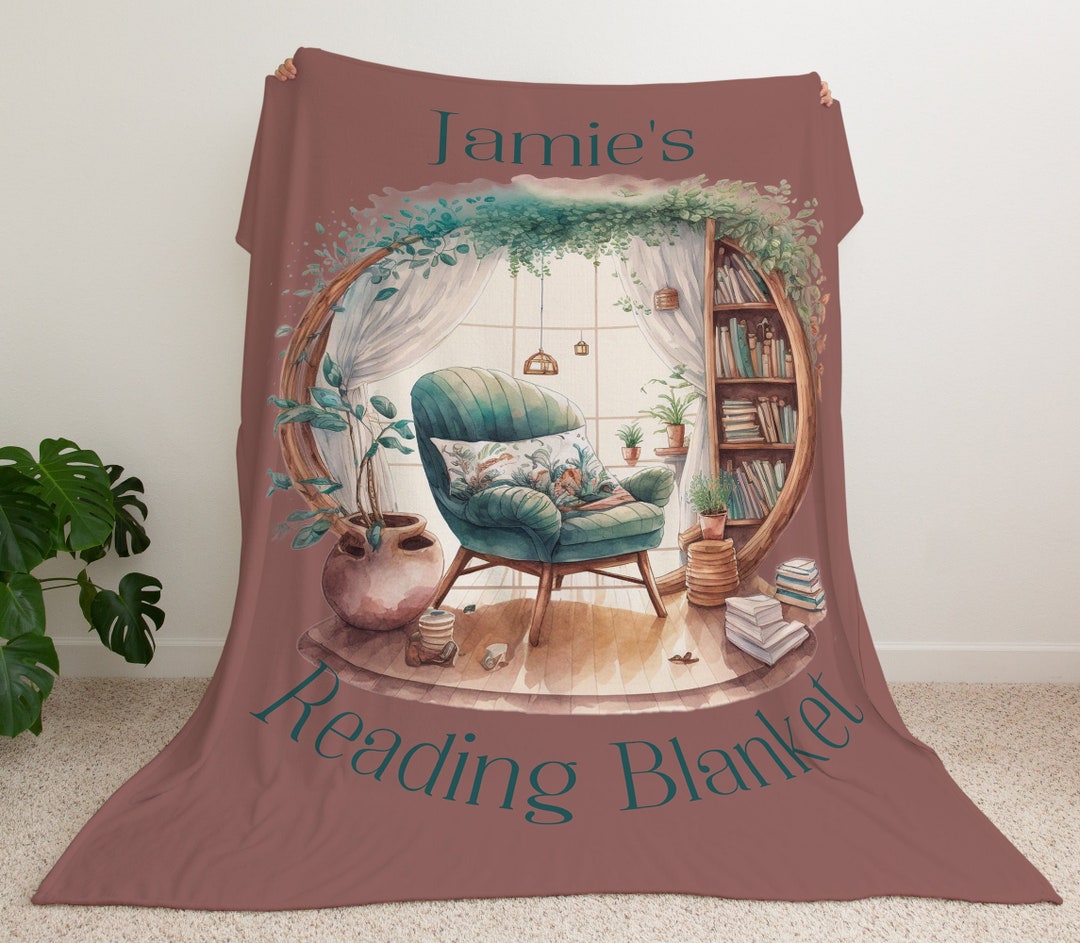 My Personalized Blush Reading Blanket, Soft Throw Blanket, Blankets and ...