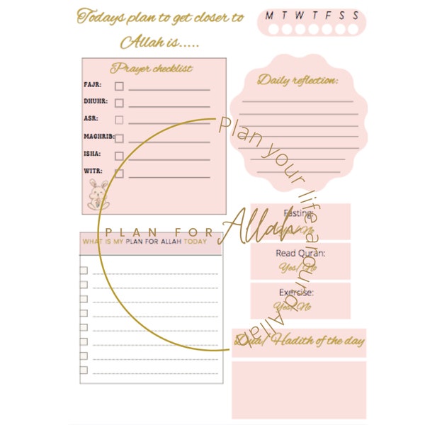 Muslim Daily Planner - Etsy