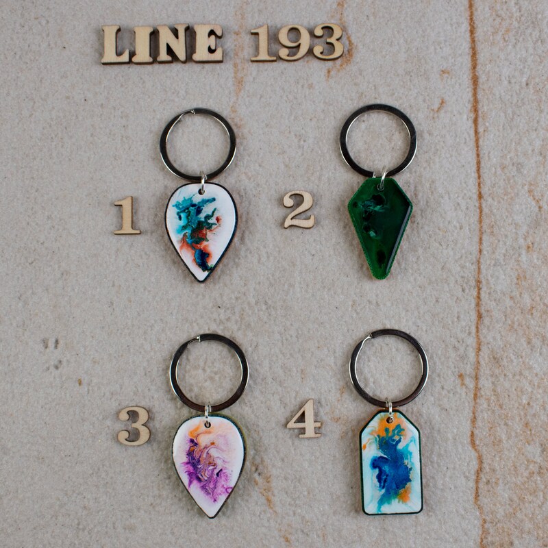 Alcohol Ink Keychain - Etsy