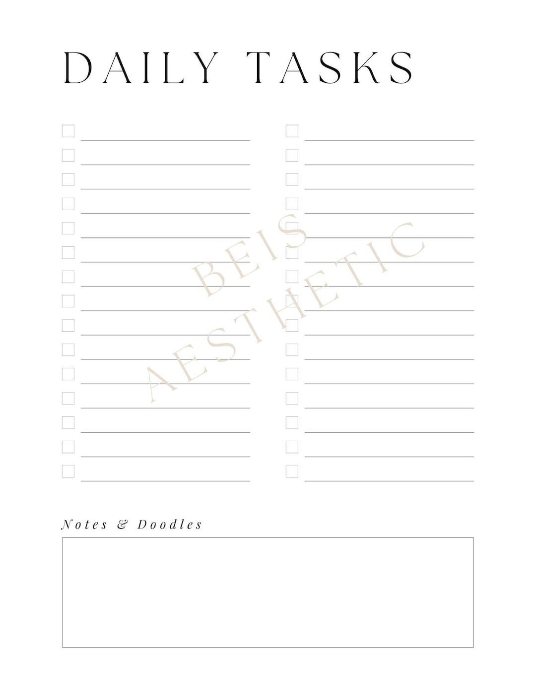 Daily to Do List Printable, Printable Task List, to Do List Download ...